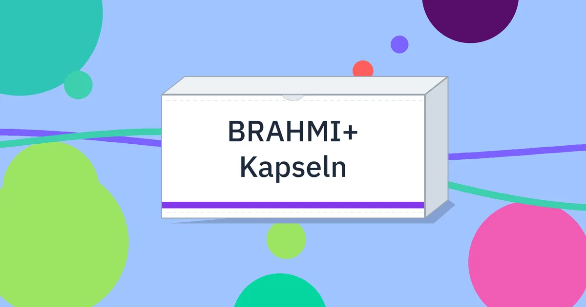 Symbolbild: Packung mit der Aufschrift BRAHMI+ Kapseln (PZN 12479350) – Verfügbarkeit und Bezug in Apotheken in Frankfurt am Main