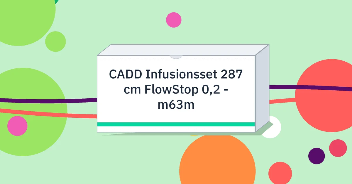 Symbolbild: Packung mit der Aufschrift CADD Infusionsset 287 cm FlowStop 0,2 -m63m (PZN 20909497) – Verfügbarkeit und Bezug in Apotheken in Frankfurt am Main