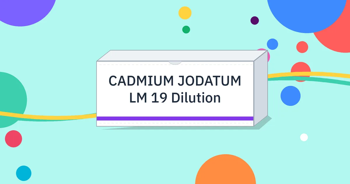 Symbolbild: Packung mit der Aufschrift CADMIUM JODATUM LM 19 Dilution (PZN 12798405) – Verfügbarkeit und Bezug in Apotheken in Frankfurt am Main