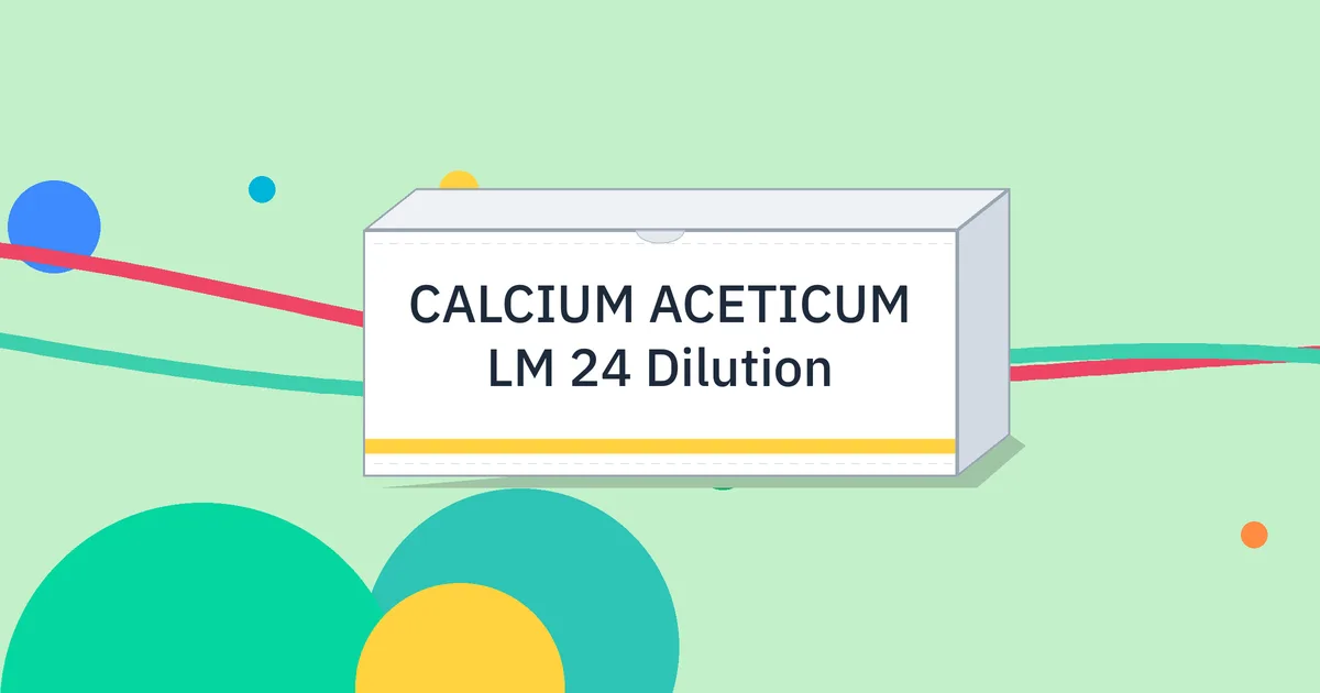 Symbolbild: Packung mit der Aufschrift CALCIUM ACETICUM LM 24 Dilution (PZN 13405856) – Verfügbarkeit und Bezug in Apotheken in Frankfurt am Main