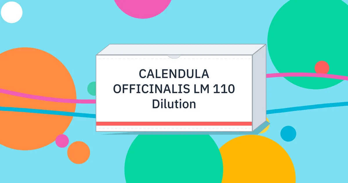 Symbolbild: Packung mit der Aufschrift CALENDULA OFFICINALIS LM 110 Dilution (PZN 12807624) – Verfügbarkeit und Bezug in Apotheken in Frankfurt am Main