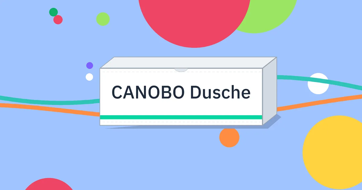 Symbolbild: Packung mit der Aufschrift CANOBO Dusche (PZN 16671417) – Verfügbarkeit und Bezug in Apotheken in Frankfurt am Main