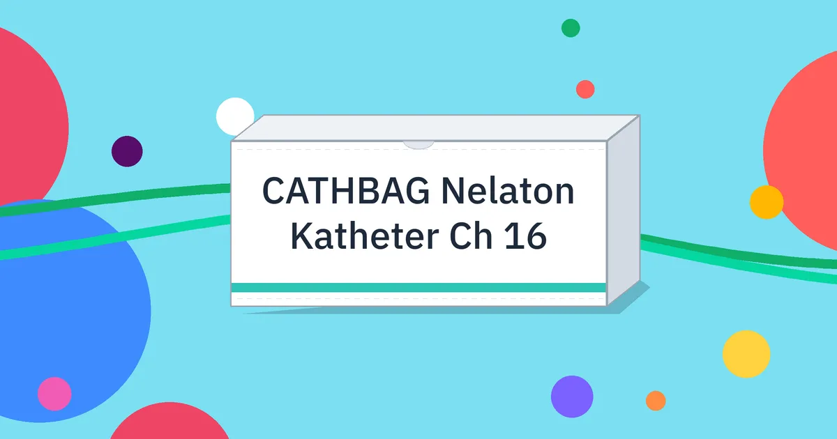 Symbolbild: Packung mit der Aufschrift CATHBAG Nelaton Katheter Ch 16 (PZN 14267818) – Verfügbarkeit und Bezug in Apotheken in Frankfurt am Main