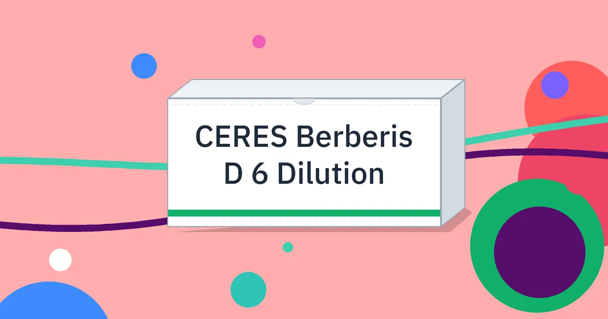 Symbolbild: Packung mit der Aufschrift CERES Berberis D 6 Dilution (PZN 00937818) – Verfügbarkeit und Bezug in Apotheken in Frankfurt am Main