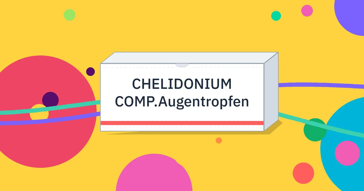 Symbolbild: Packung mit der Aufschrift CHELIDONIUM COMP.Augentropfen (PZN 01448010) – Verfügbarkeit und Bezug in Apotheken in Frankfurt am Main