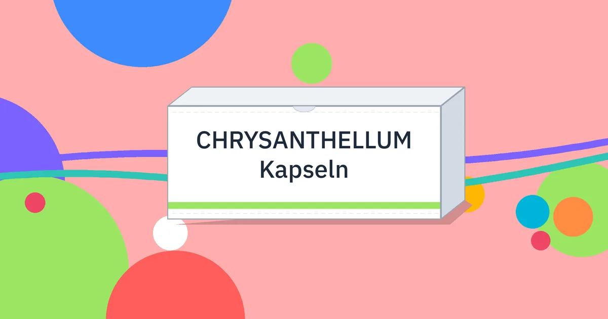 Symbolbild: Packung mit der Aufschrift CHRYSANTHELLUM Kapseln (PZN 10305640) – Verfügbarkeit und Bezug in Apotheken in Frankfurt am Main