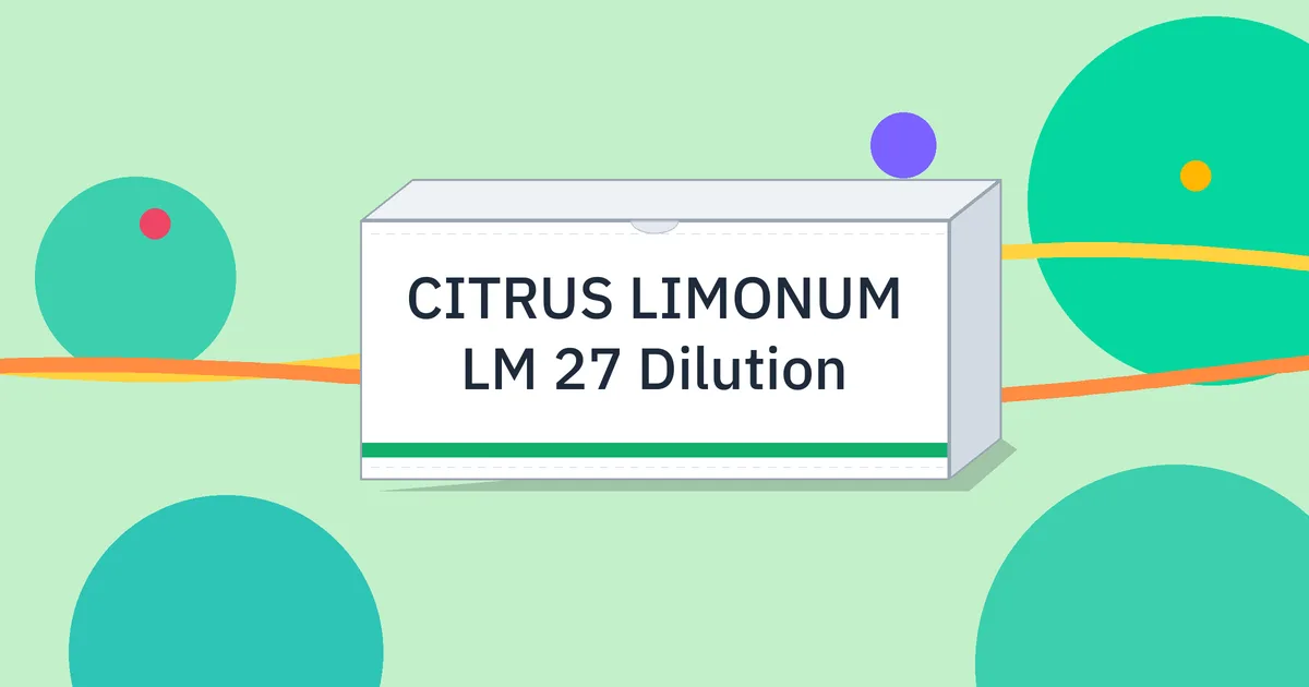 Symbolbild: Packung mit der Aufschrift CITRUS LIMONUM LM 27 Dilution (PZN 13447079) – Verfügbarkeit und Bezug in Apotheken in Frankfurt am Main