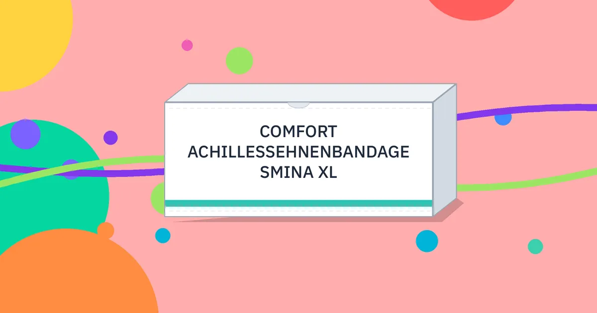Symbolbild: Packung mit der Aufschrift COMFORT ACHILLESSEHNENBANDAGE SMINA XL (PZN 20163158) – Verfügbarkeit und Bezug in Apotheken in Frankfurt am Main