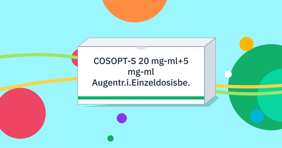 Symbolbild: Packung mit der Aufschrift COSOPT-S 20 mg-ml+5 mg-ml Augentr.i.Einzeldosisbe. (PZN 06434544) – Verfügbarkeit und Bezug in Apotheken in Frankfurt am Main