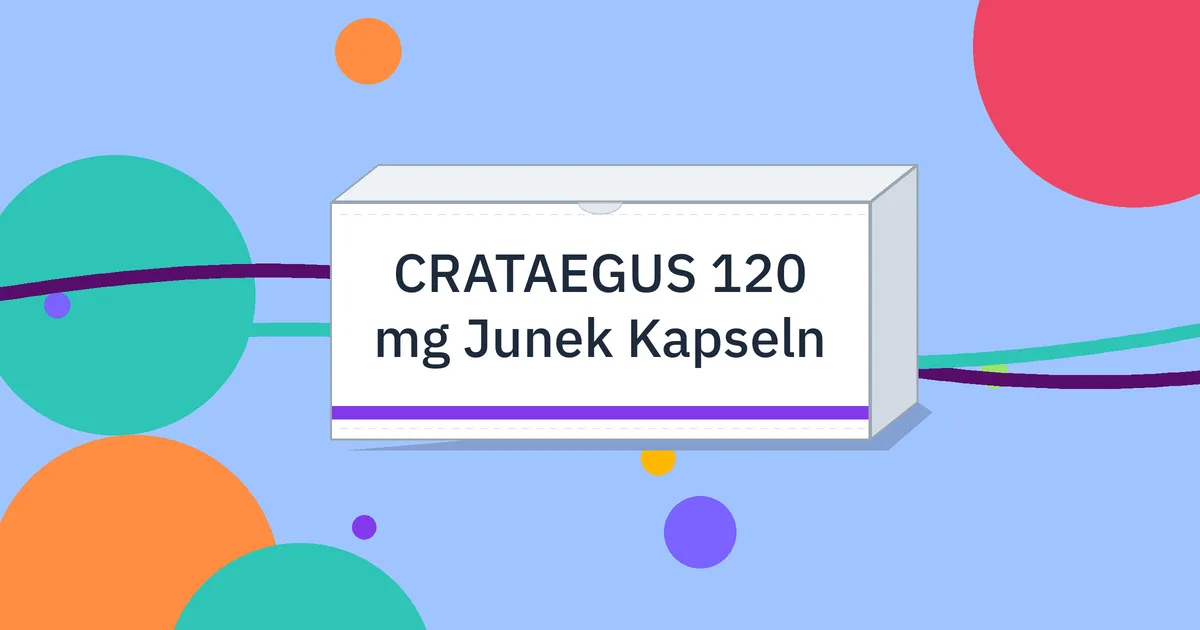 Symbolbild: Packung mit der Aufschrift CRATAEGUS 120 mg Junek Kapseln (PZN 03492529) – Verfügbarkeit und Bezug in Apotheken in Frankfurt am Main