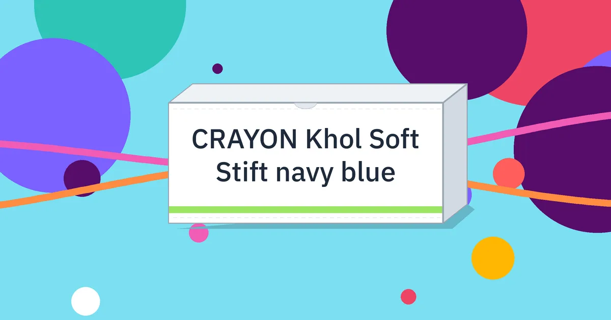 Symbolbild: Packung mit der Aufschrift CRAYON Khol Soft Stift navy blue (PZN 16617961) – Verfügbarkeit und Bezug in Apotheken in Frankfurt am Main