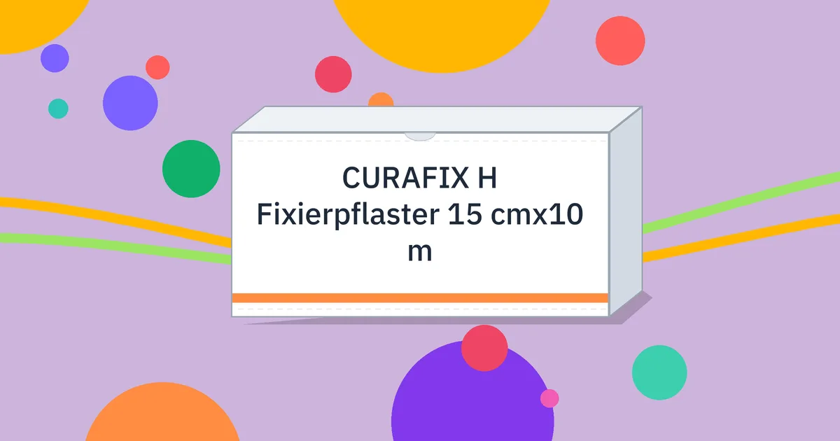Symbolbild: Packung mit der Aufschrift CURAFIX H Fixierpflaster 15 cmx10 m (PZN 17433619) – Verfügbarkeit und Bezug in Apotheken in Frankfurt am Main