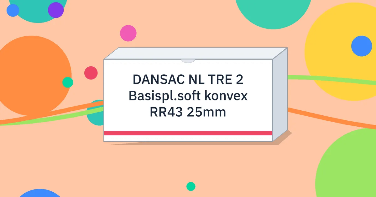 Symbolbild: Packung mit der Aufschrift DANSAC NL TRE 2 Basispl.soft konvex RR43 25mm (PZN 18002749) – Verfügbarkeit und Bezug in Apotheken in Frankfurt am Main