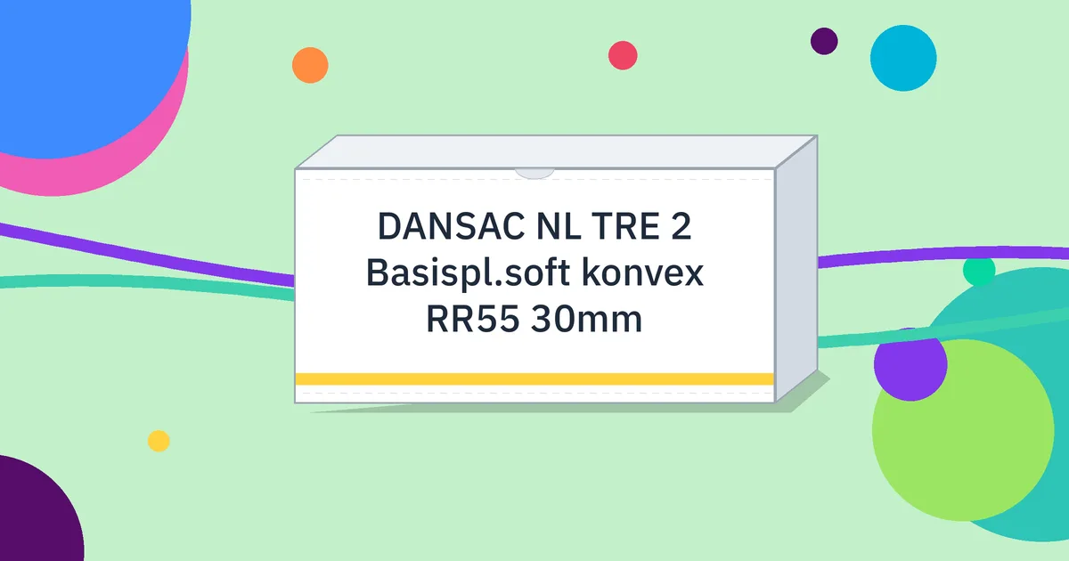 Symbolbild: Packung mit der Aufschrift DANSAC NL TRE 2 Basispl.soft konvex RR55 30mm (PZN 18002761) – Verfügbarkeit und Bezug in Apotheken in Frankfurt am Main