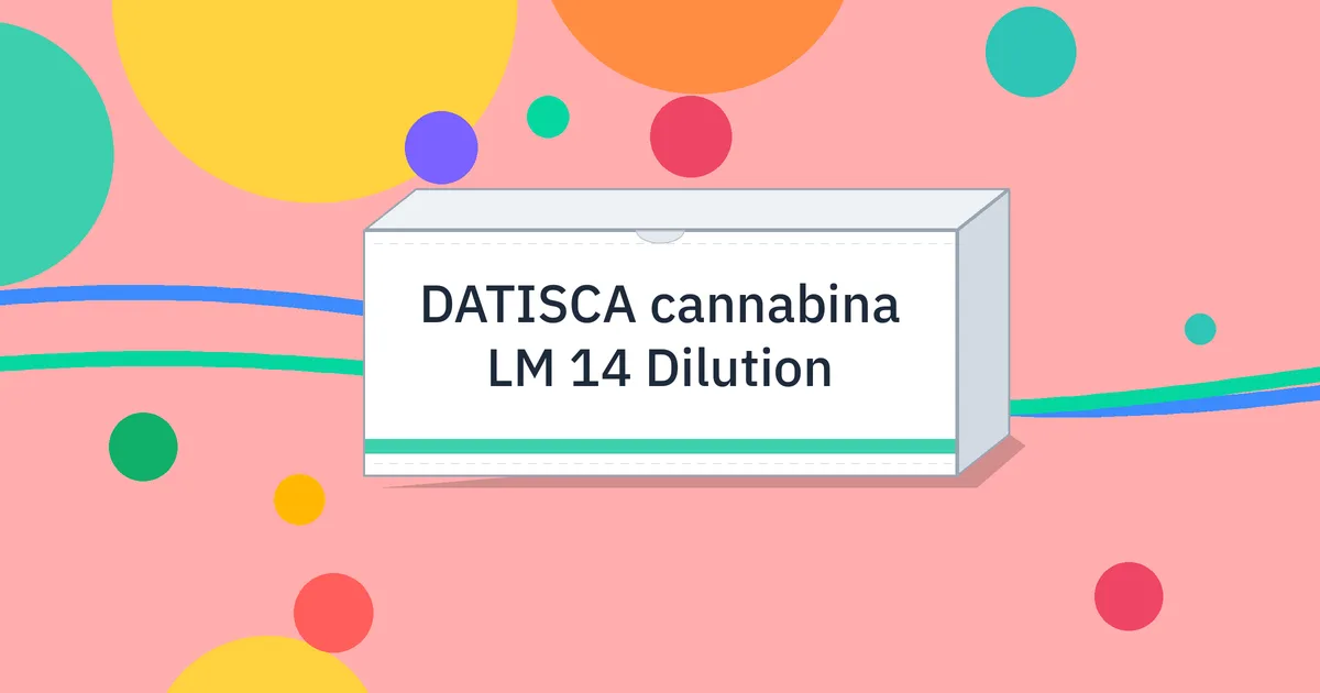 Symbolbild: Packung mit der Aufschrift DATISCA cannabina LM 14 Dilution (PZN 13461949) – Verfügbarkeit und Bezug in Apotheken in Frankfurt am Main