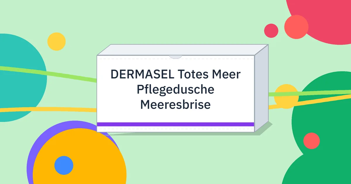 Symbolbild: Packung mit der Aufschrift DERMASEL Totes Meer Pflegedusche Meeresbrise (PZN 18323614) – Verfügbarkeit und Bezug in Apotheken in Frankfurt am Main