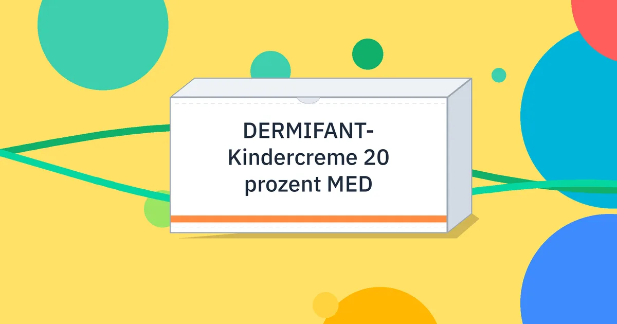 Symbolbild: Packung mit der Aufschrift DERMIFANT-Kindercreme 20 prozent MED (PZN 17576595) – Verfügbarkeit und Bezug in Apotheken in Frankfurt am Main