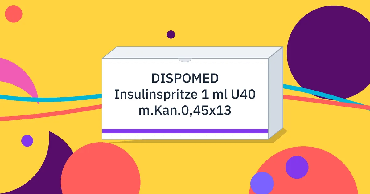 Symbolbild: Packung mit der Aufschrift DISPOMED Insulinspritze 1 ml U40 m.Kan.0,45x13 (PZN 03514857) – Verfügbarkeit und Bezug in Apotheken in Frankfurt am Main