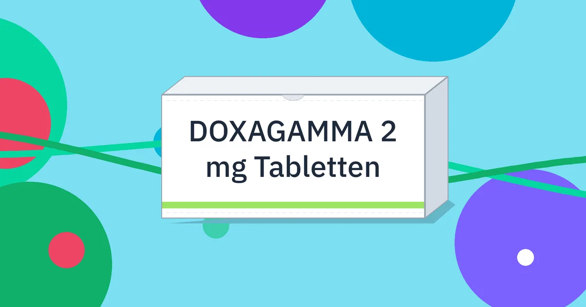 Symbolbild: Packung mit der Aufschrift DOXAGAMMA 2 mg Tabletten (PZN 00947320) – Verfügbarkeit und Bezug in Apotheken in Frankfurt am Main