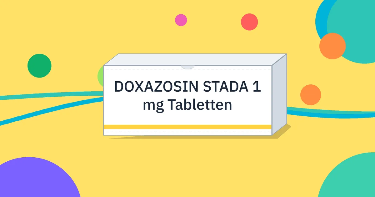Symbolbild: Packung mit der Aufschrift DOXAZOSIN STADA 1 mg Tabletten (PZN 00191980) – Verfügbarkeit und Bezug in Apotheken in Frankfurt am Main