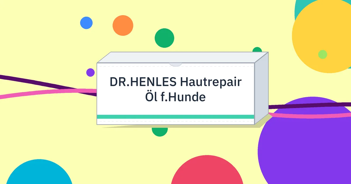 Symbolbild: Packung mit der Aufschrift DR.HENLES Hautrepair Öl f.Hunde (PZN 16038039) – Verfügbarkeit und Bezug in Apotheken in Frankfurt am Main