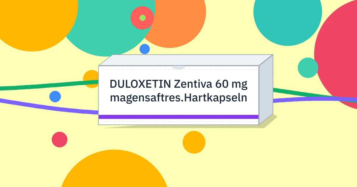 Symbolbild: Packung mit der Aufschrift DULOXETIN Zentiva 60 mg magensaftres.Hartkapseln (PZN 16385232) – Verfügbarkeit und Bezug in Apotheken in Frankfurt am Main