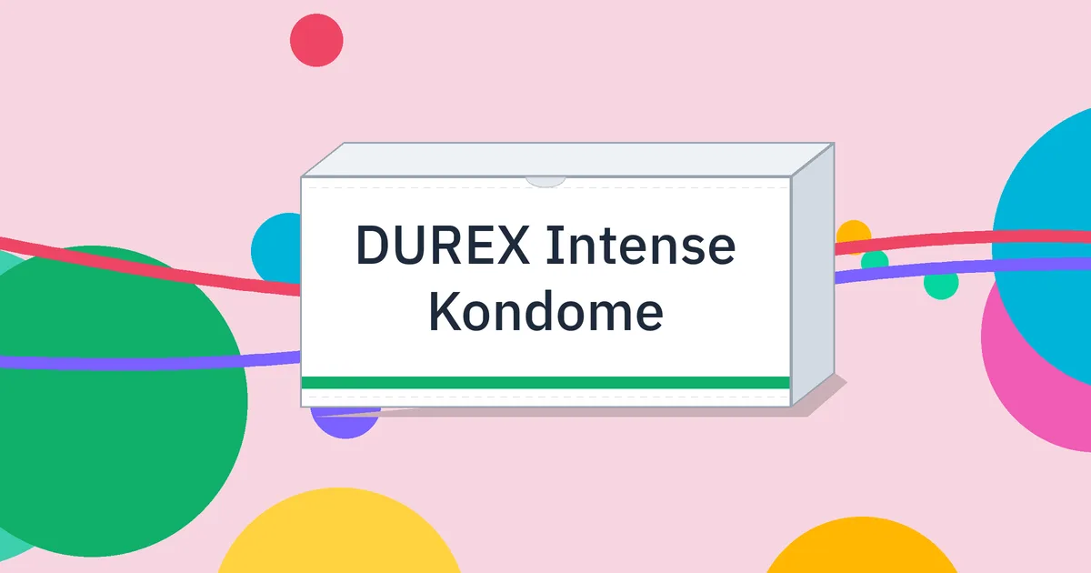 Symbolbild: Packung mit der Aufschrift DUREX Intense Kondome (PZN 18304189) – Verfügbarkeit und Bezug in Apotheken in Frankfurt am Main