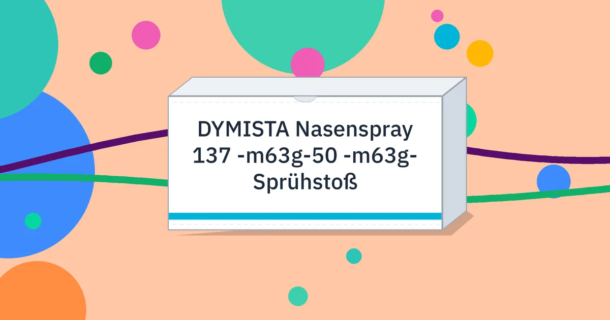 Symbolbild: Packung mit der Aufschrift DYMISTA Nasenspray 137 -m63g-50 -m63g-Sprühstoß (PZN 18032696) – Verfügbarkeit und Bezug in Apotheken in Frankfurt am Main
