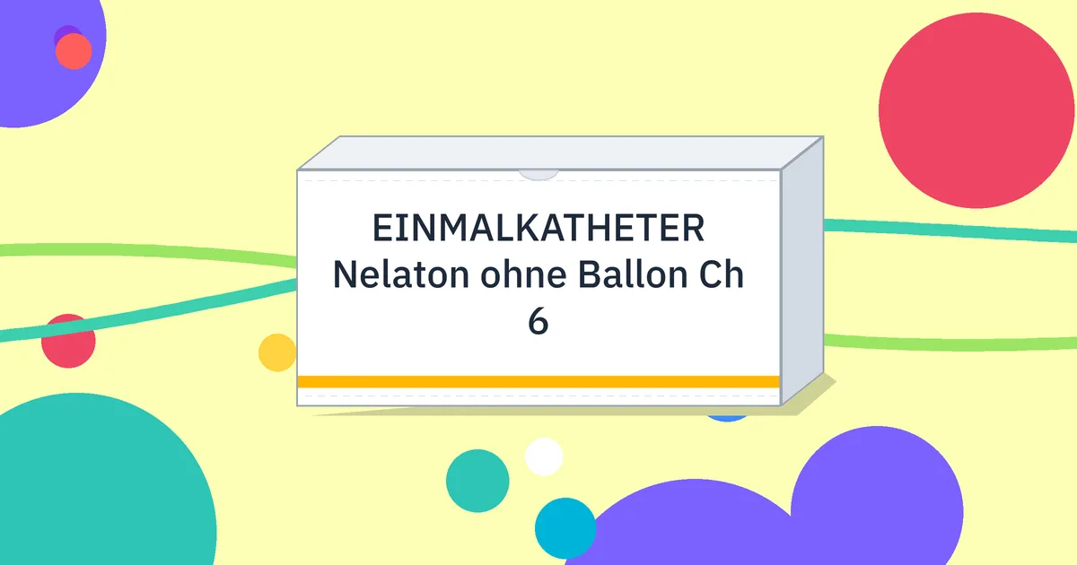 Symbolbild: Packung mit der Aufschrift EINMALKATHETER Nelaton ohne Ballon Ch 6 (PZN 00052037) – Verfügbarkeit und Bezug in Apotheken in Frankfurt am Main