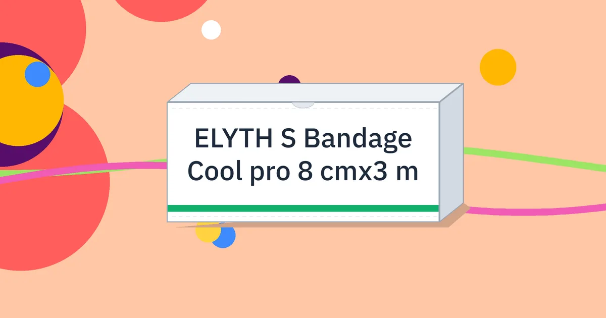 Symbolbild: Packung mit der Aufschrift ELYTH S Bandage Cool pro 8 cmx3 m (PZN 09422004) – Verfügbarkeit und Bezug in Apotheken in Frankfurt am Main