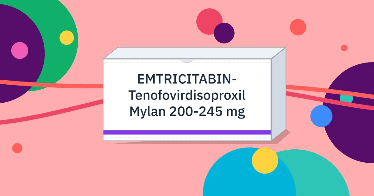Symbolbild: Packung mit der Aufschrift EMTRICITABIN-Tenofovirdisoproxil Mylan 200-245 mg (PZN 15259637) – Verfügbarkeit und Bezug in Apotheken in Frankfurt am Main