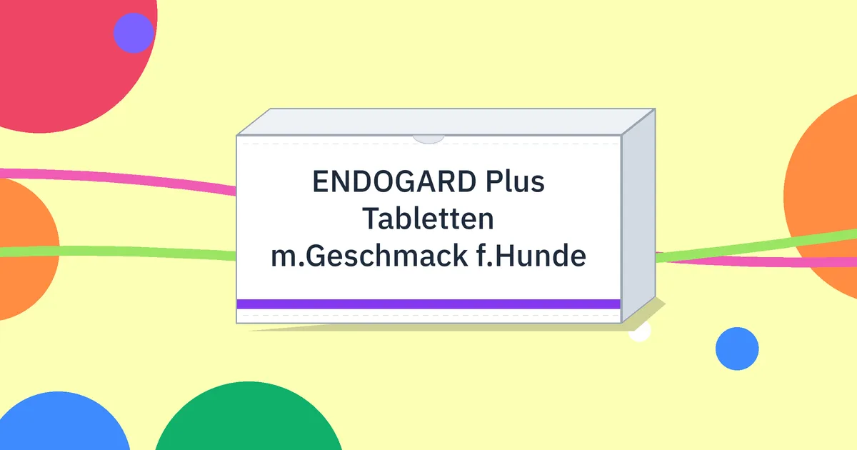 Symbolbild: Packung mit der Aufschrift ENDOGARD Plus Tabletten m.Geschmack f.Hunde (PZN 09312698) – Verfügbarkeit und Bezug in Apotheken in Frankfurt am Main