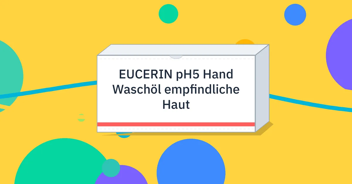 Symbolbild: Packung mit der Aufschrift EUCERIN pH5 Hand Waschöl empfindliche Haut (PZN 13889044) – Verfügbarkeit und Bezug in Apotheken in Frankfurt am Main