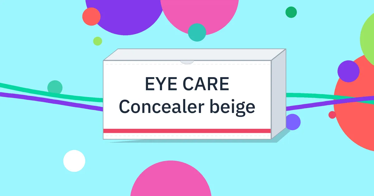 Symbolbild: Packung mit der Aufschrift EYE CARE Concealer beige (PZN 16350179) – Verfügbarkeit und Bezug in Apotheken in Frankfurt am Main