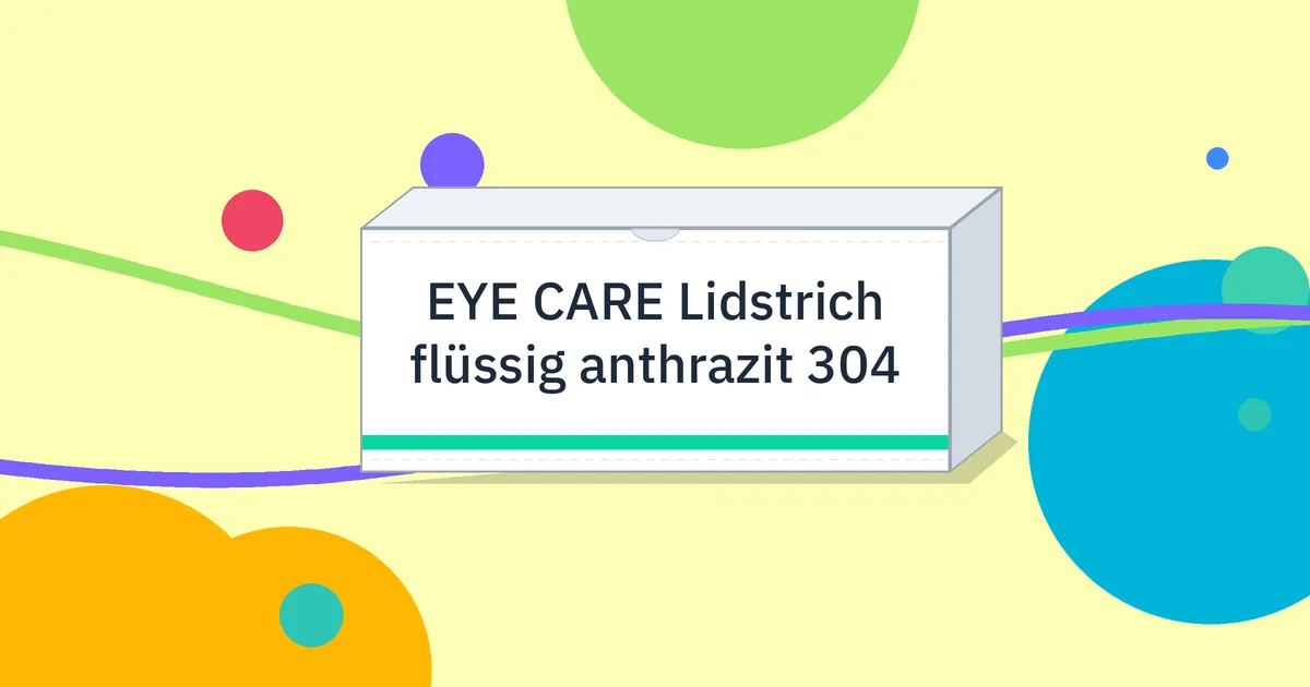 Symbolbild: Packung mit der Aufschrift EYE CARE Lidstrich flüssig anthrazit 304 (PZN 07658599) – Verfügbarkeit und Bezug in Apotheken in Frankfurt am Main