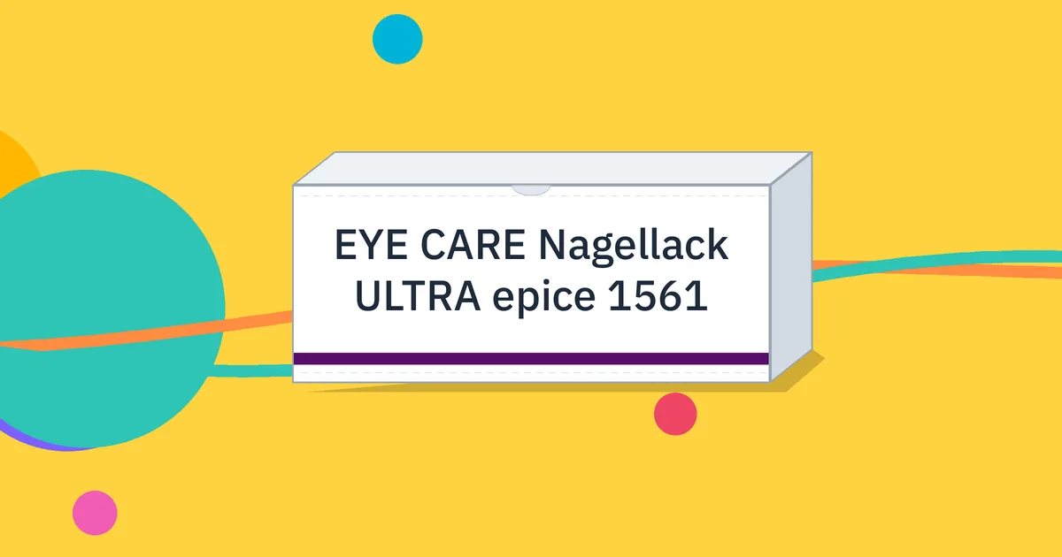 Symbolbild: Packung mit der Aufschrift EYE CARE Nagellack ULTRA epice 1561 (PZN 20582665) – Verfügbarkeit und Bezug in Apotheken in Frankfurt am Main