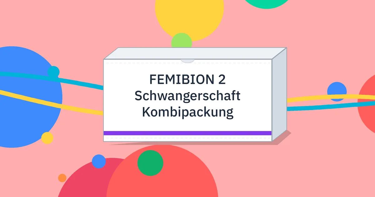Symbolbild: Packung mit der Aufschrift FEMIBION 2 Schwangerschaft Kombipackung (PZN 16329736) – Verfügbarkeit und Bezug in Apotheken in Frankfurt am Main