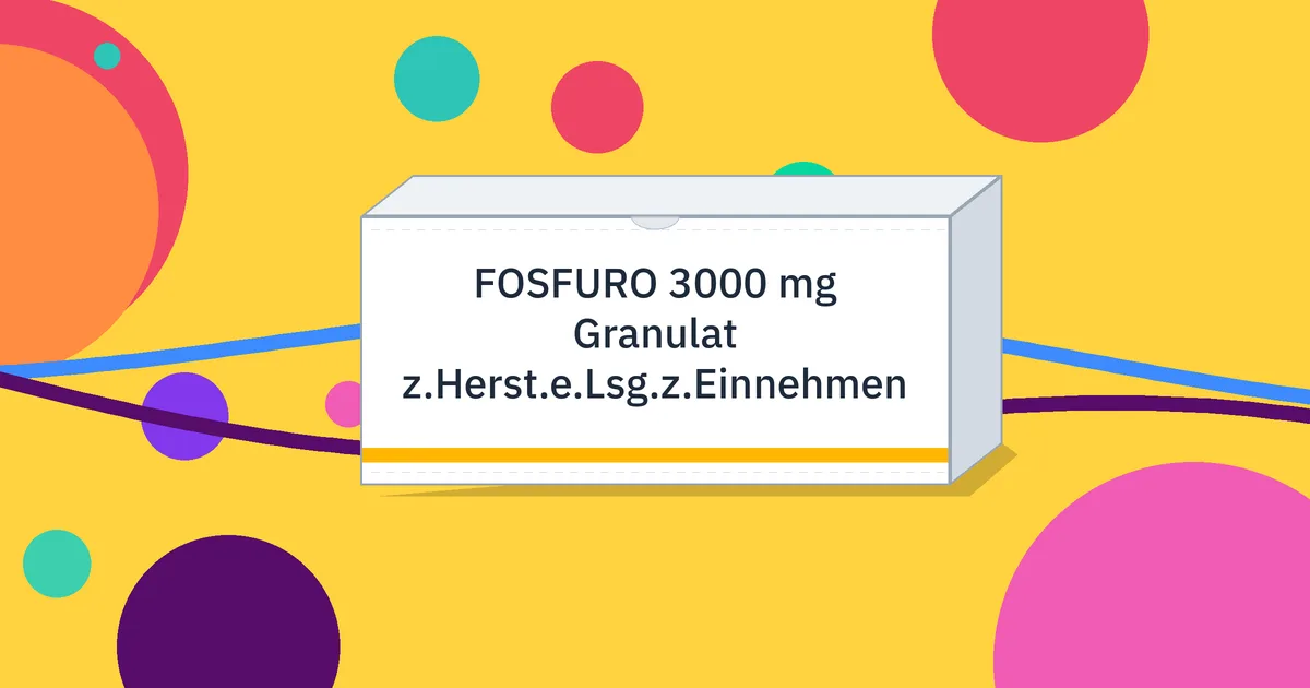 Symbolbild: Packung mit der Aufschrift FOSFURO 3000 mg Granulat z.Herst.e.Lsg.z.Einnehmen (PZN 04842055) – Verfügbarkeit und Bezug in Apotheken in Frankfurt am Main