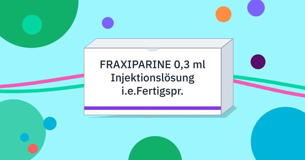 Symbolbild: Packung mit der Aufschrift FRAXIPARINE 0,3 ml Injektionslösung i.e.Fertigspr. (PZN 17185908) – Verfügbarkeit und Bezug in Apotheken in Frankfurt am Main