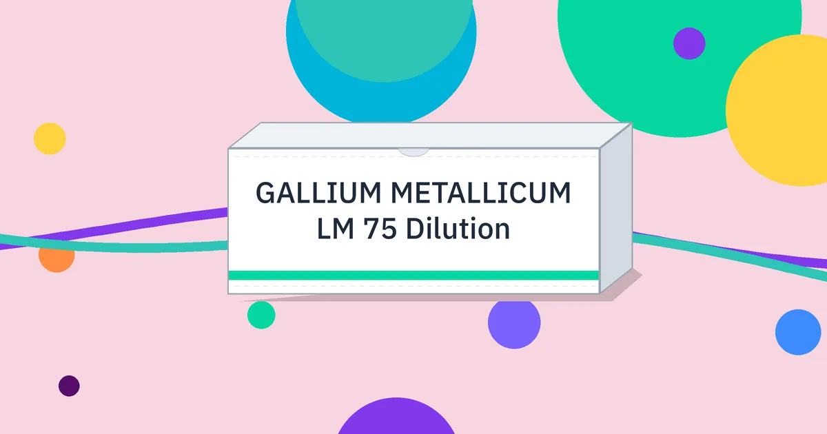 Symbolbild: Packung mit der Aufschrift GALLIUM METALLICUM LM 75 Dilution (PZN 12875152) – Verfügbarkeit und Bezug in Apotheken in Frankfurt am Main