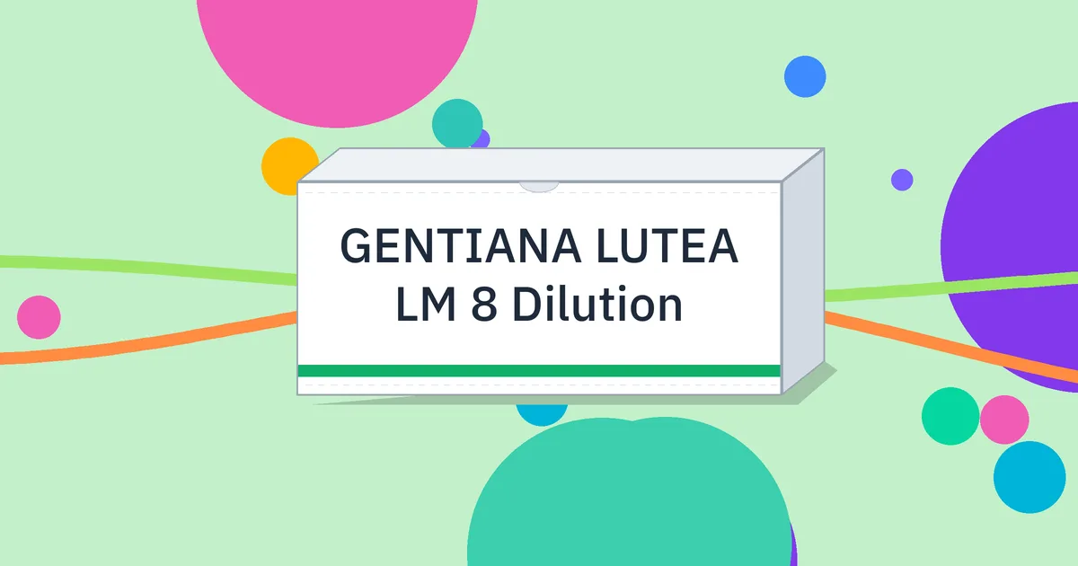 Symbolbild: Packung mit der Aufschrift GENTIANA LUTEA LM 8 Dilution (PZN 12876163) – Verfügbarkeit und Bezug in Apotheken in Frankfurt am Main