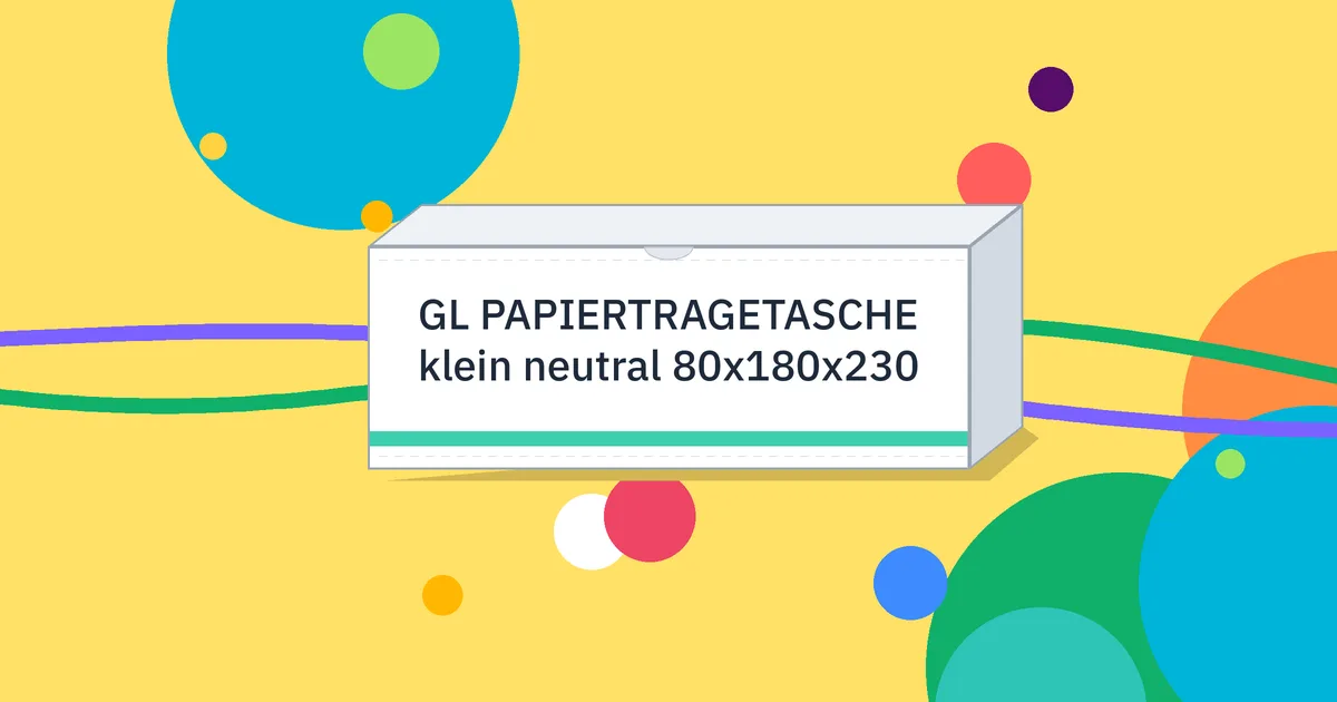 Symbolbild: Packung mit der Aufschrift GL PAPIERTRAGETASCHE klein neutral 80x180x230 (PZN 17992425) – Verfügbarkeit und Bezug in Apotheken in Frankfurt am Main