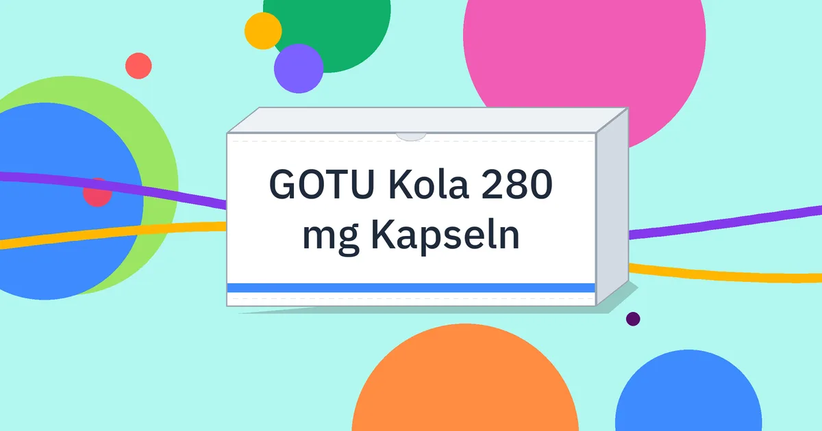 Symbolbild: Packung mit der Aufschrift GOTU Kola 280 mg Kapseln (PZN 17193150) – Verfügbarkeit und Bezug in Apotheken in Frankfurt am Main