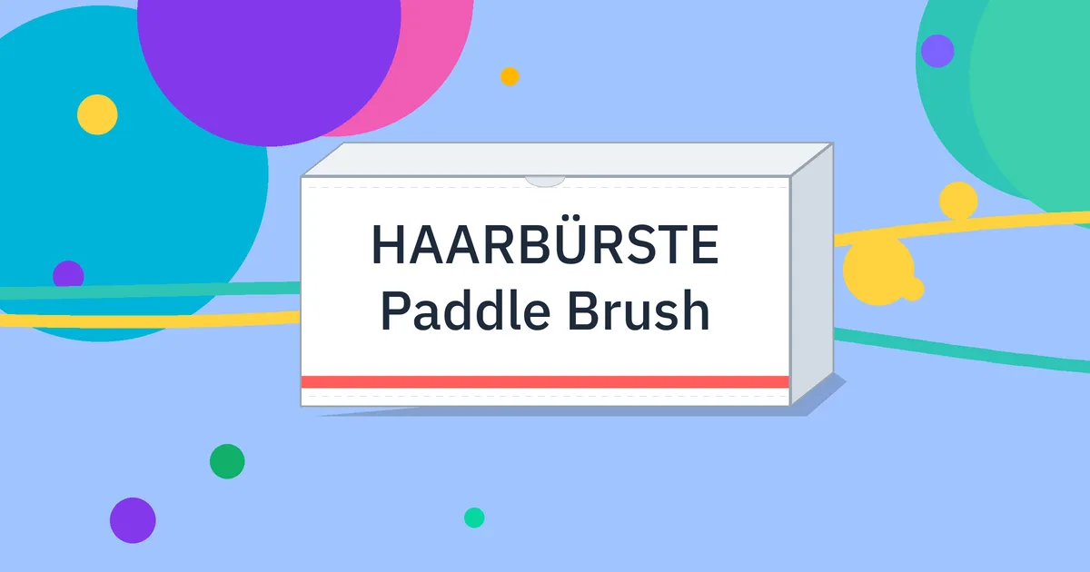 Symbolbild: Packung mit der Aufschrift HAARBÜRSTE Paddle Brush (PZN 17289594) – Verfügbarkeit und Bezug in Apotheken in Frankfurt am Main
