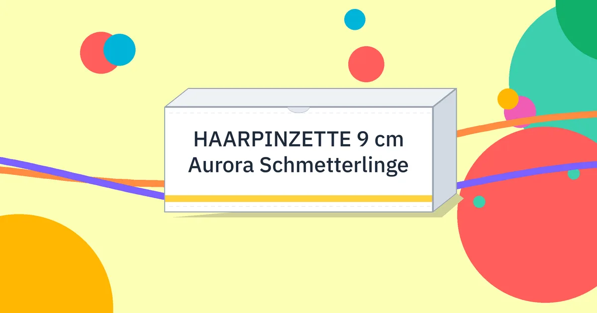 Symbolbild: Packung mit der Aufschrift HAARPINZETTE 9 cm Aurora Schmetterlinge (PZN 17977331) – Verfügbarkeit und Bezug in Apotheken in Frankfurt am Main