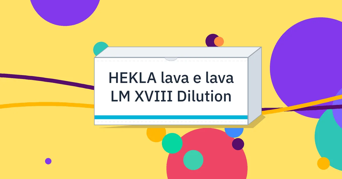 Symbolbild: Packung mit der Aufschrift HEKLA lava e lava LM XVIII Dilution (PZN 11111903) – Verfügbarkeit und Bezug in Apotheken in Frankfurt am Main