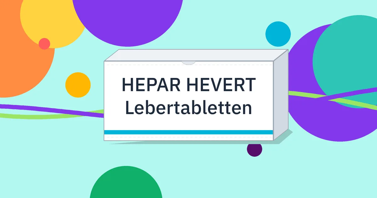 Symbolbild: Packung mit der Aufschrift HEPAR HEVERT Lebertabletten (PZN 13863257) – Verfügbarkeit und Bezug in Apotheken in Frankfurt am Main