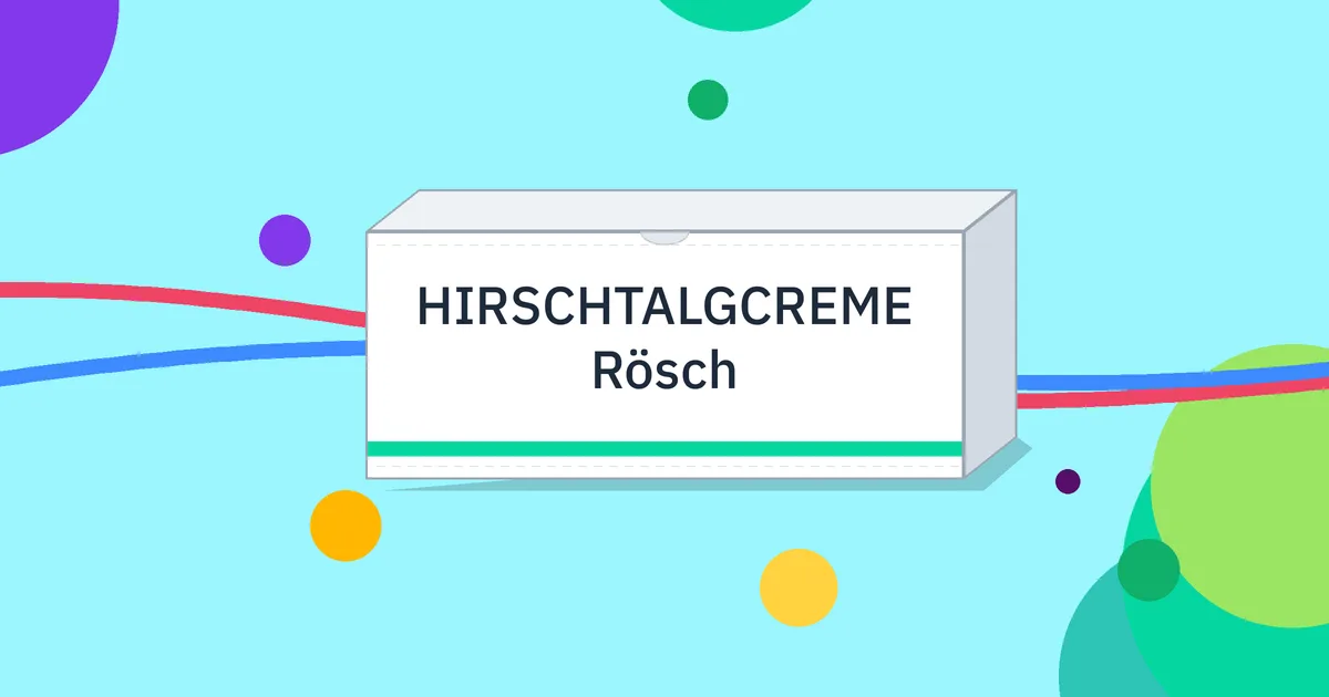 Symbolbild: Packung mit der Aufschrift HIRSCHTALGCREME Rösch (PZN 13922959) – Verfügbarkeit und Bezug in Apotheken in Frankfurt am Main