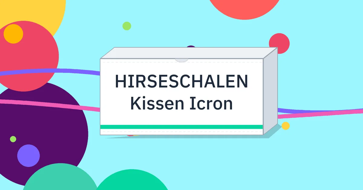 Symbolbild: Packung mit der Aufschrift HIRSESCHALEN Kissen Icron (PZN 02449201) – Verfügbarkeit und Bezug in Apotheken in Frankfurt am Main