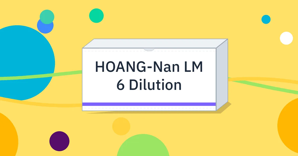 Symbolbild: Packung mit der Aufschrift HOANG-Nan LM 6 Dilution (PZN 12889183) – Verfügbarkeit und Bezug in Apotheken in Frankfurt am Main